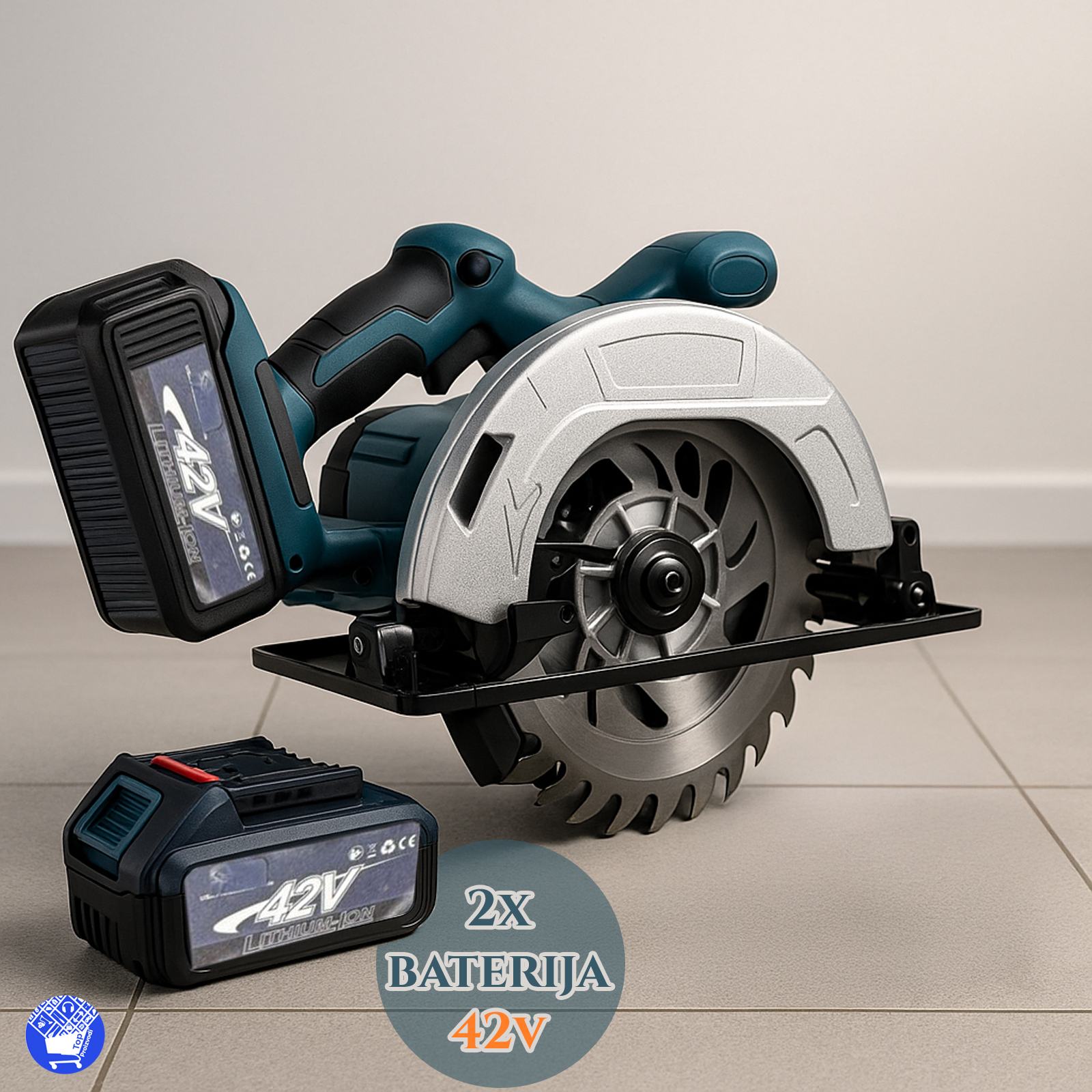 Aku kružni cirkular 42V (2x baterija uključena)