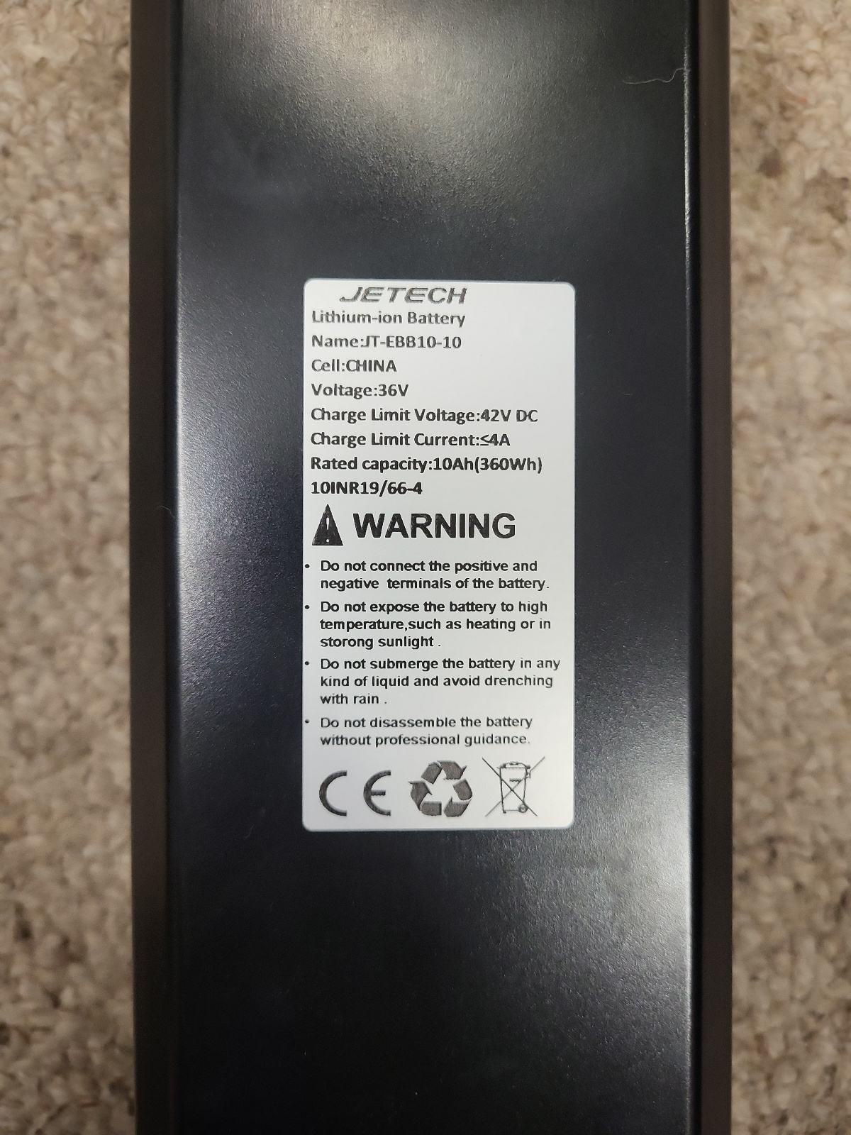 Baterija za elektricni Bicikl MS Energy i6