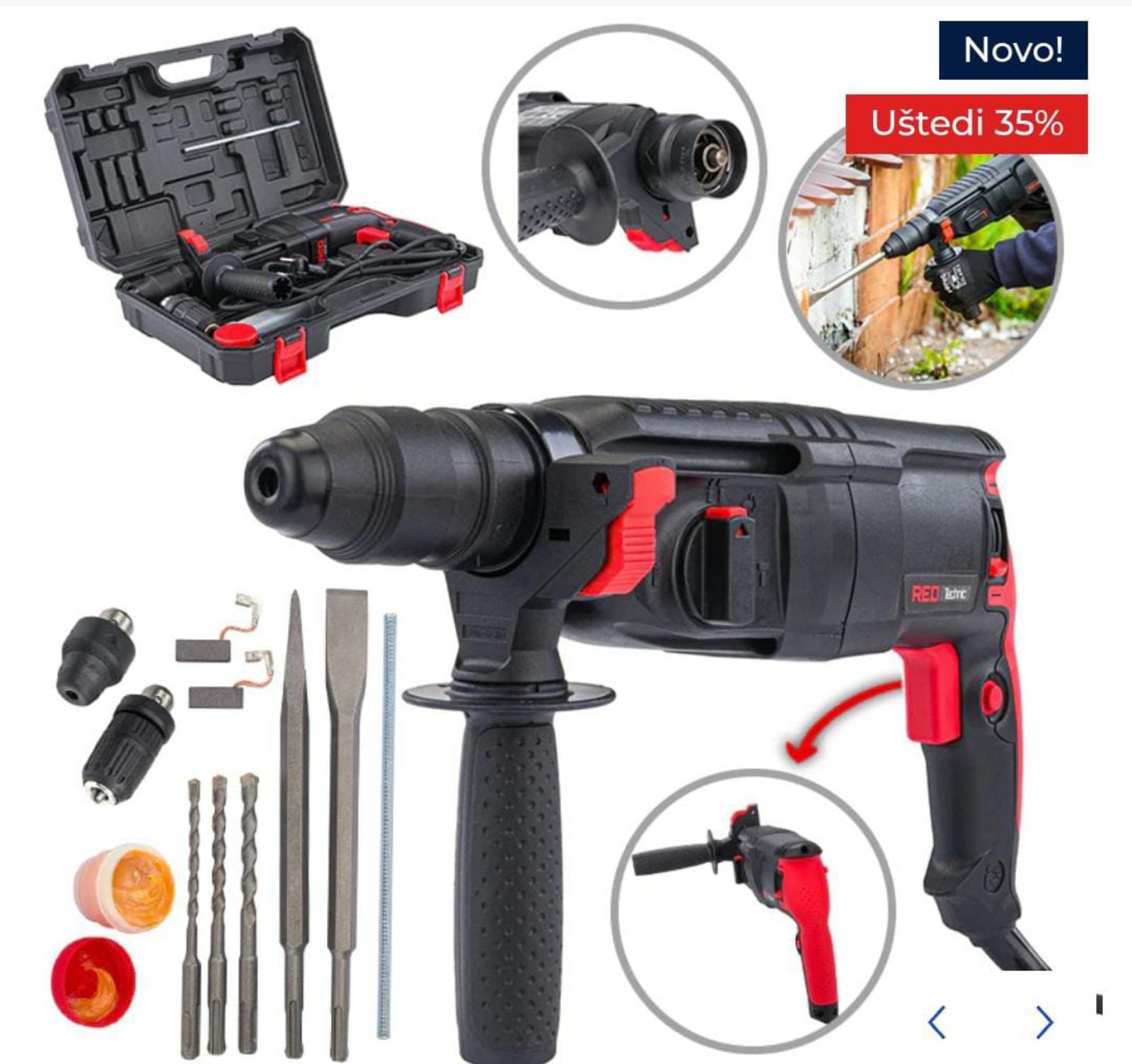 Udarna bušilica 2650W SDS PLUS -2600W