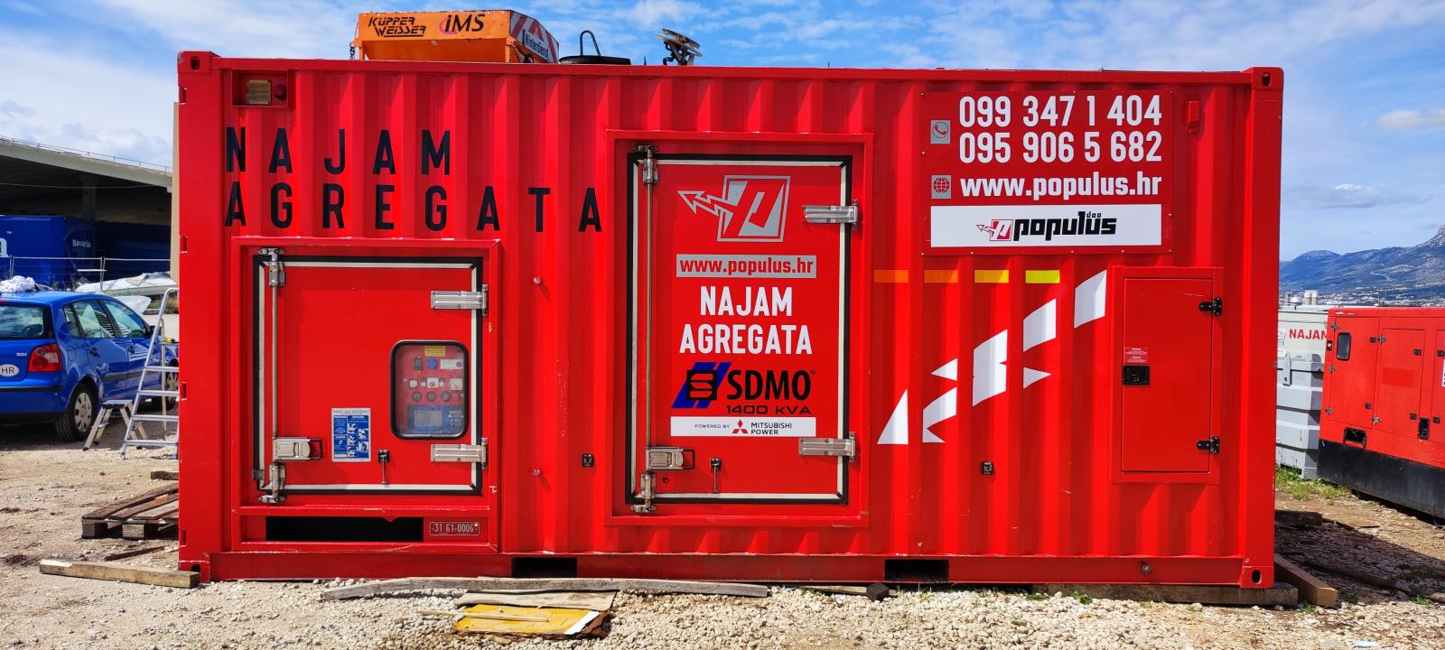 AGREGAT SDMO 1400 kVA SUPER SILENT - Mitsubishi pogonski motor