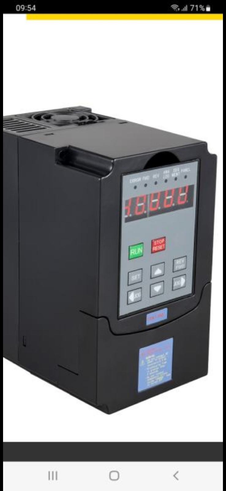 FREKVENTNI REGULATOR 1.5KW ZA REG. BRZINE TROFAZNIH MOTORA NA 220V