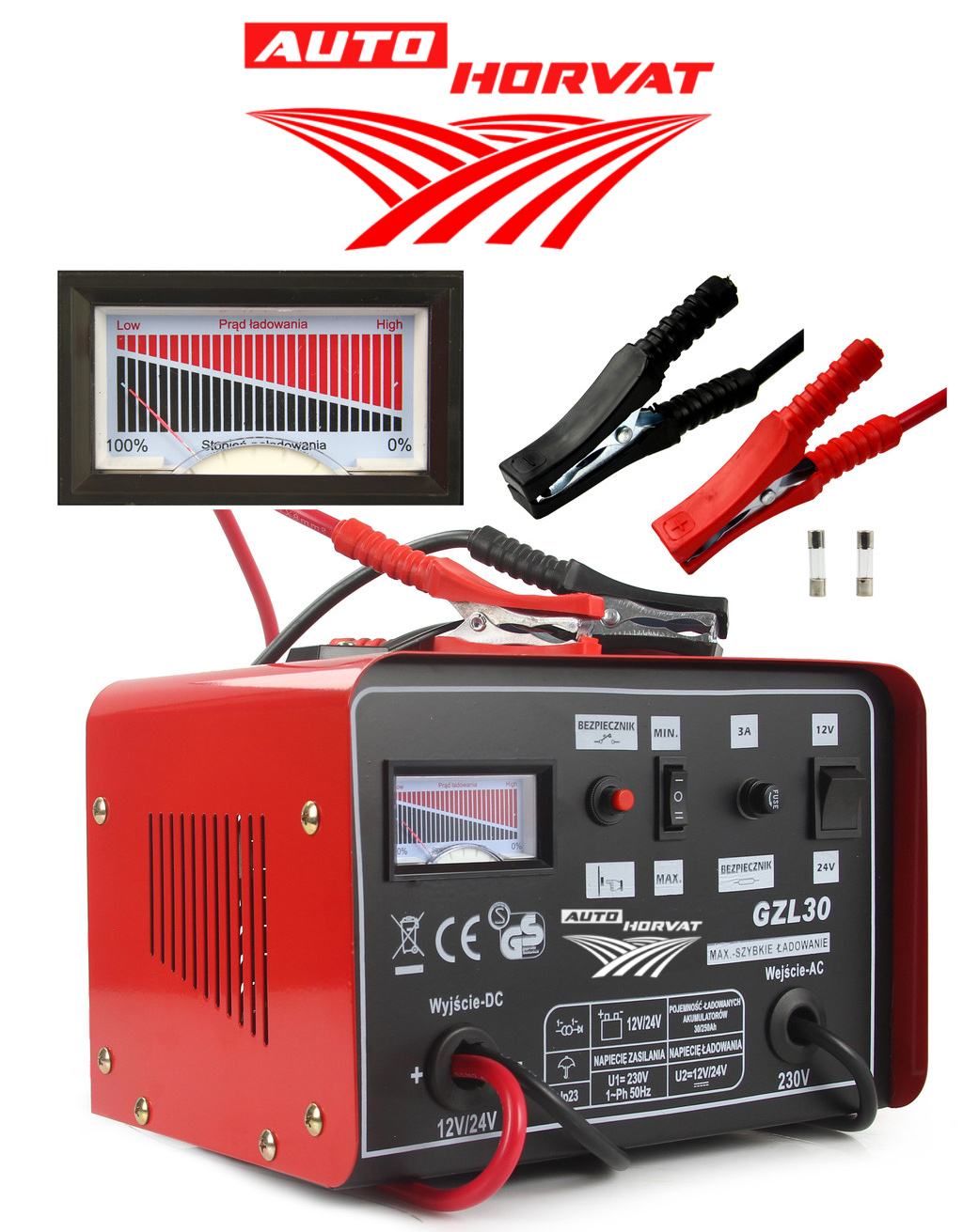 PUNJAČ AKUMULATORA-RUČNI-GZL 30-12V/24V ! AKUMULATORI DO 180 AH