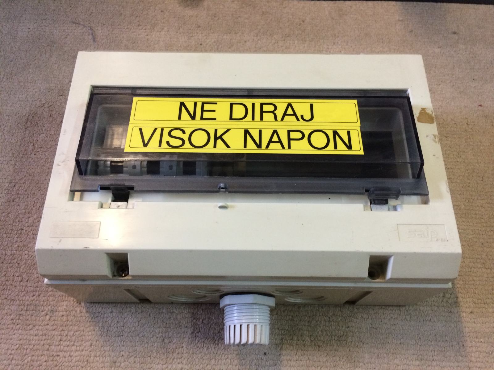 PVC Elektro ormarić SAIP IP55 zaštita s sklopkom