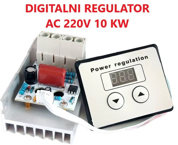 REGULATOR NAPONA OKRETAJA ELEKTROMOTORA AC 0-220v 10.000W - TIRISTOR