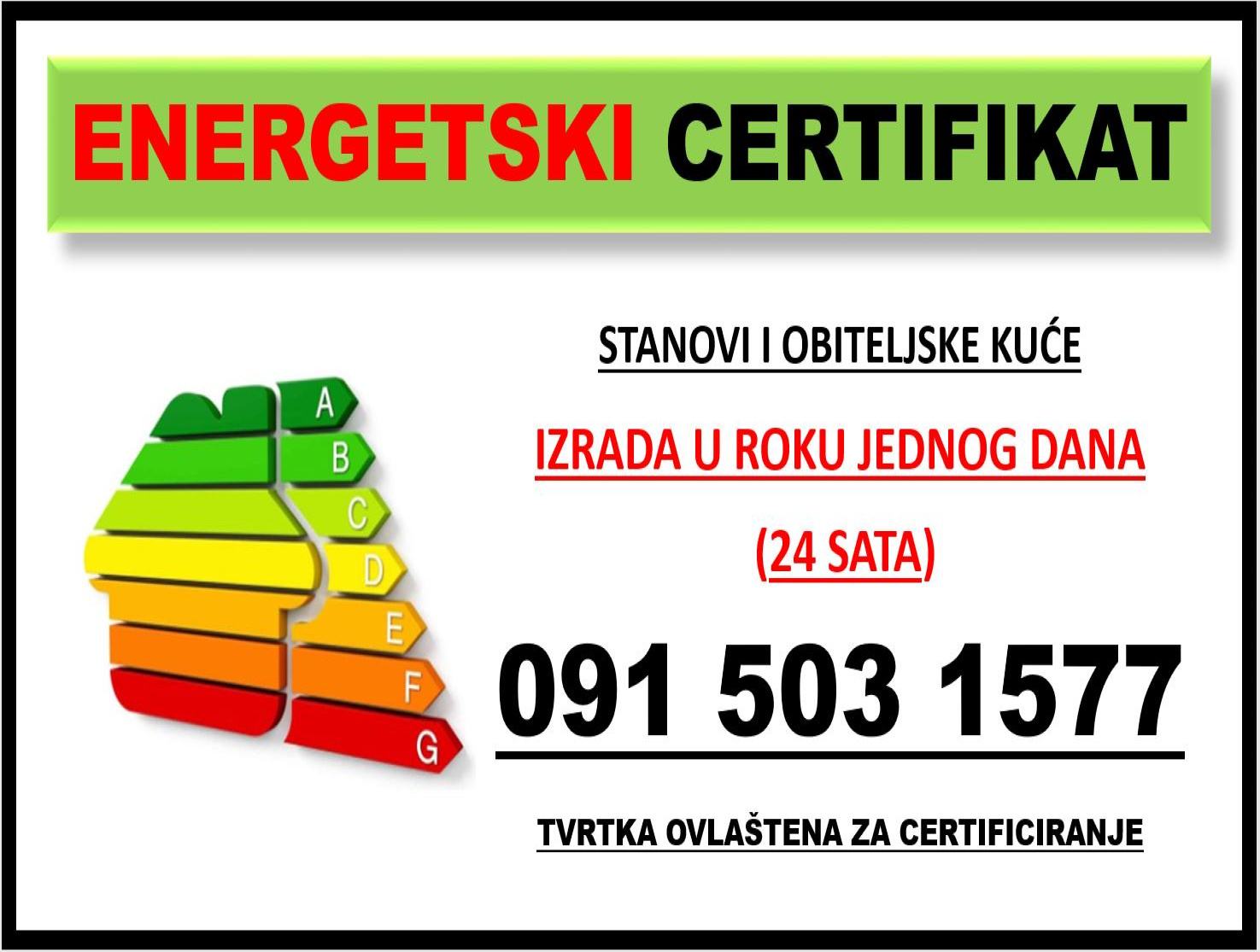 Energetski certifikat - cijeli Zagreb i okolica izrada u roku 24 sata