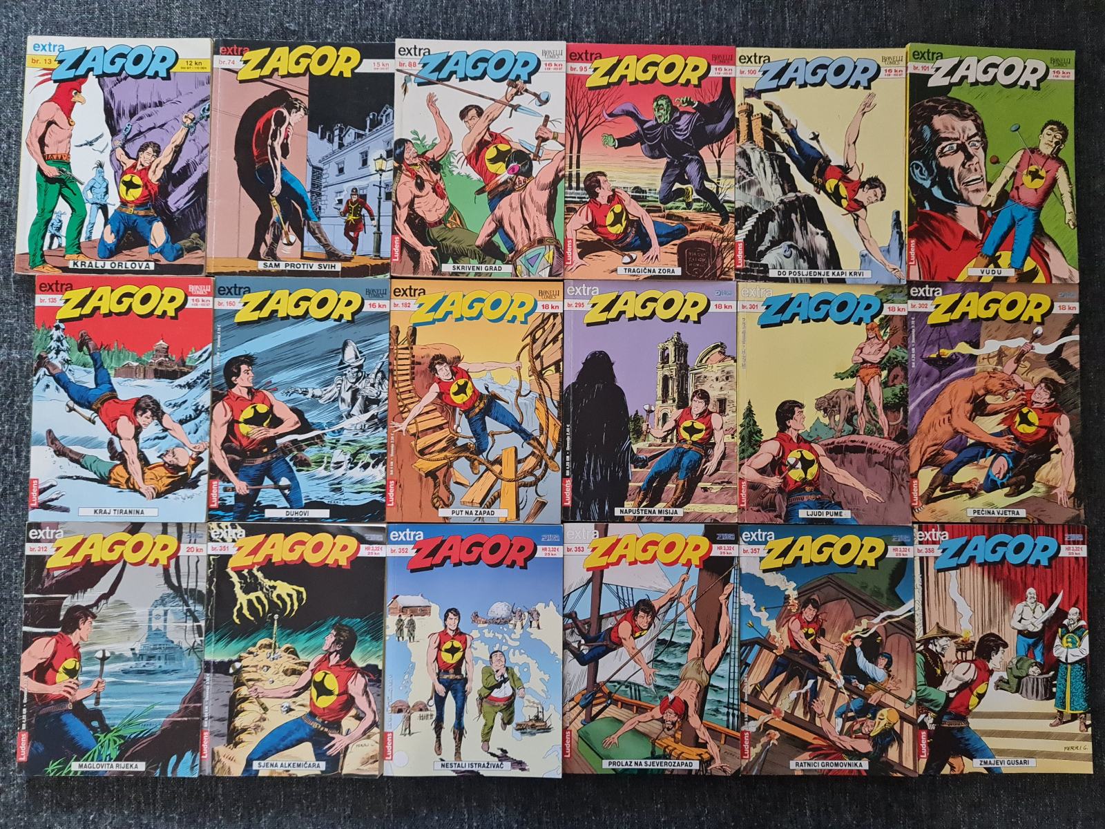 LOT Zagor Extra SD i Ludens 18 komada
