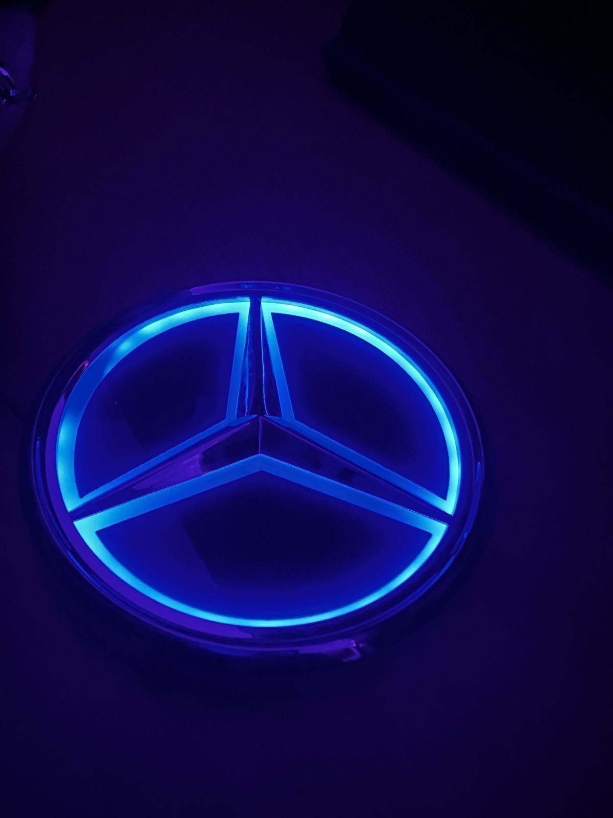 MERCEDES ★ LED SVJETLEĆI ZNAK / LOGO ★ - PLAVI