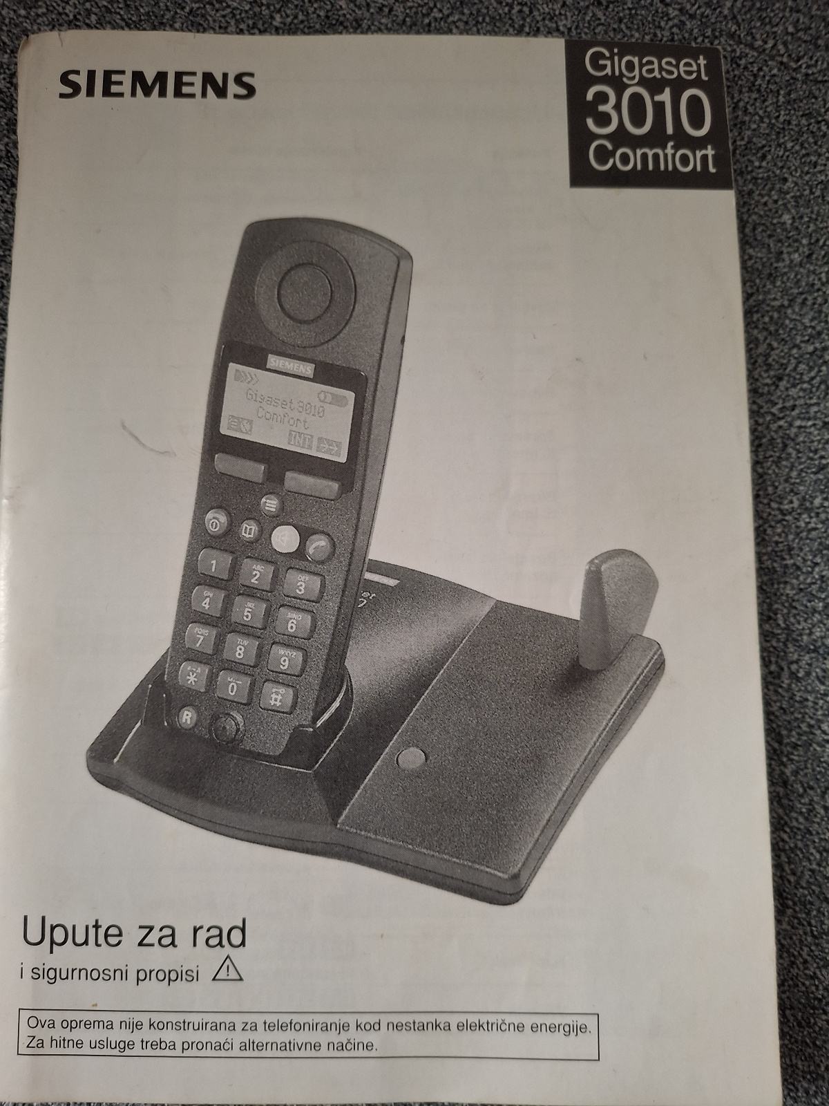 BEŽIČNI TELEFON SIEMENS GIGASET 3010