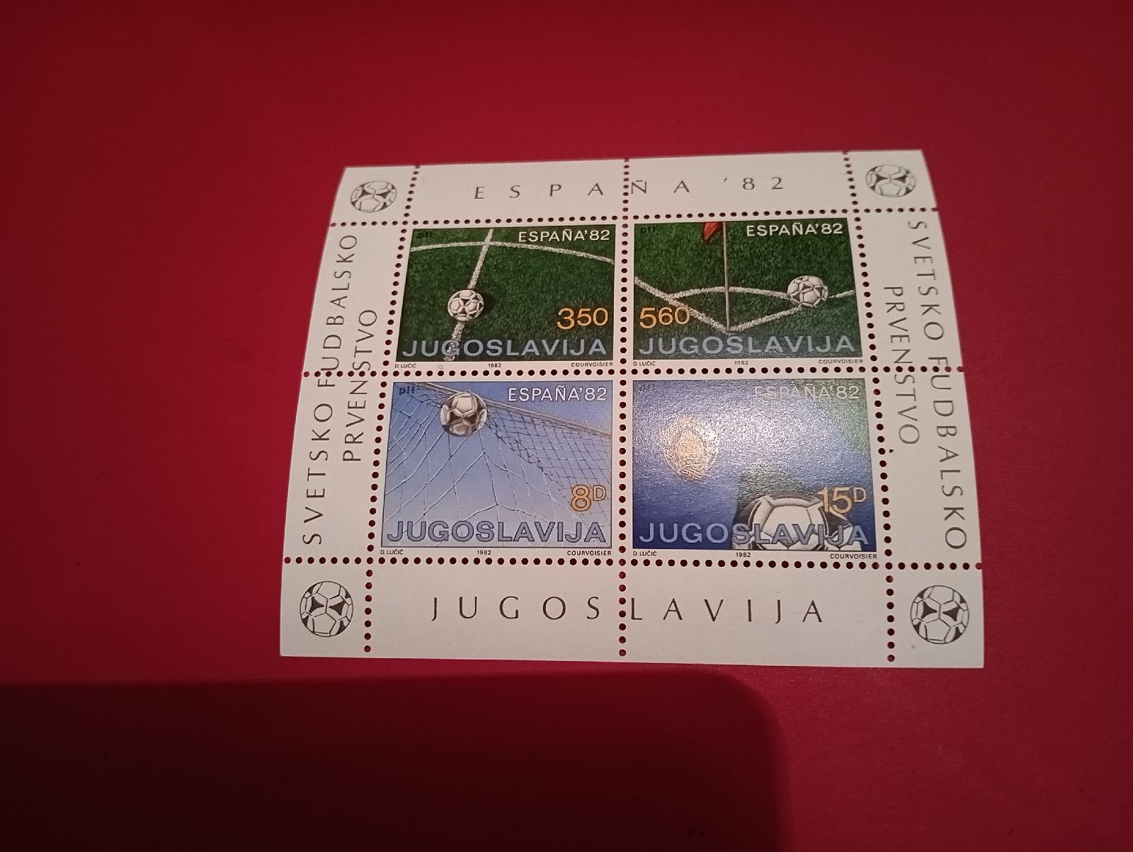 Blok markica Espana 82, Jugoslavija