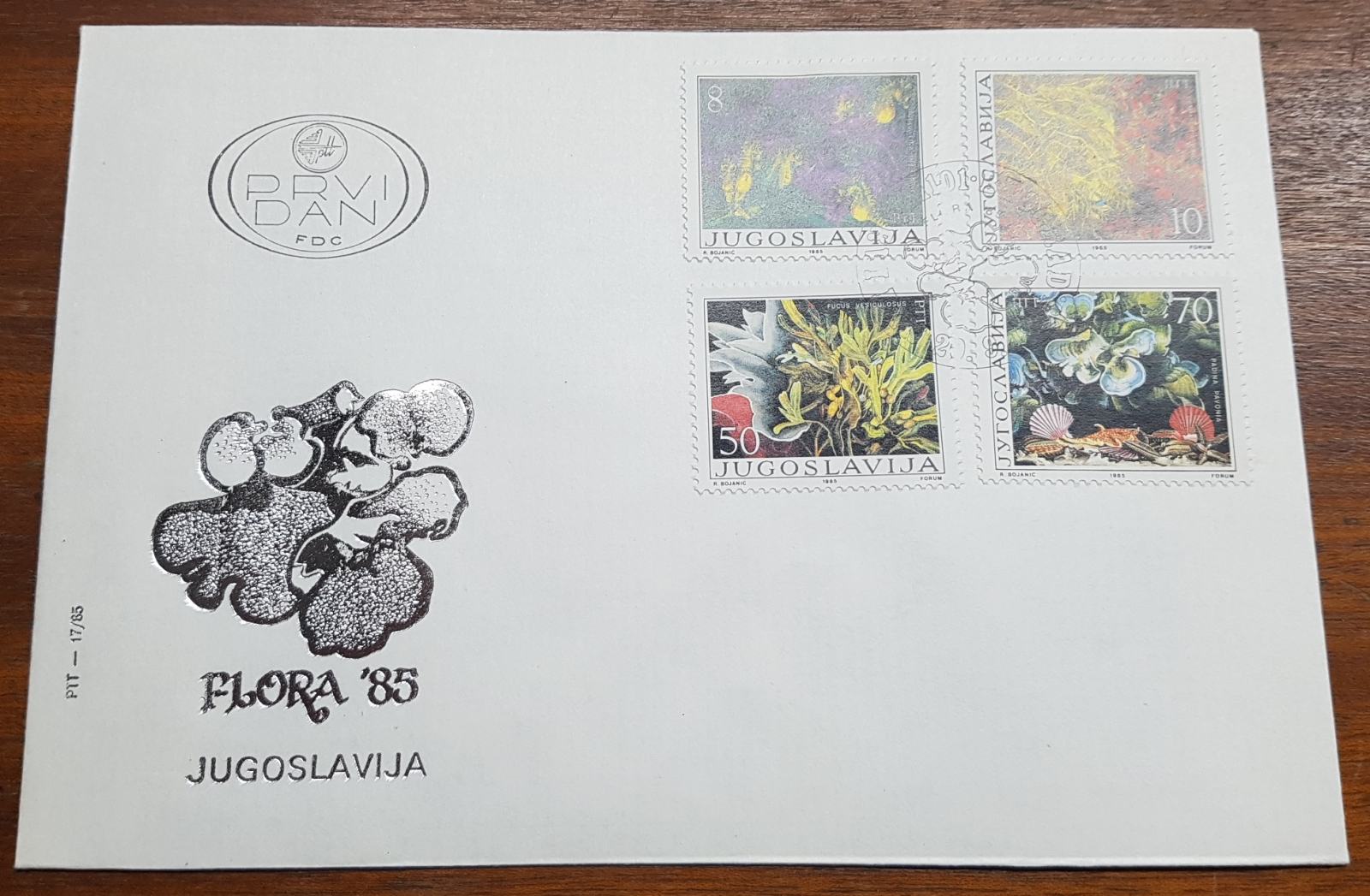 KOVERTA PRVI DAN, JUGOSLAVIJA, FLORA, 1985.