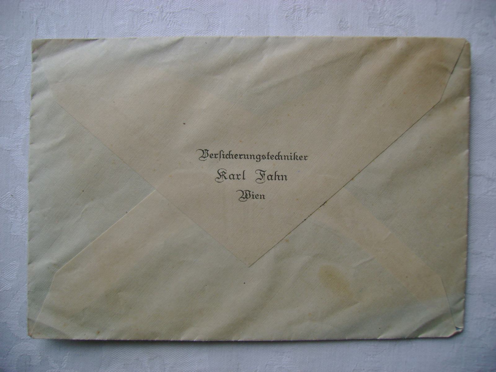 Koverte - komplet od 5 koverti u staroj omotnici za pisma Anonym