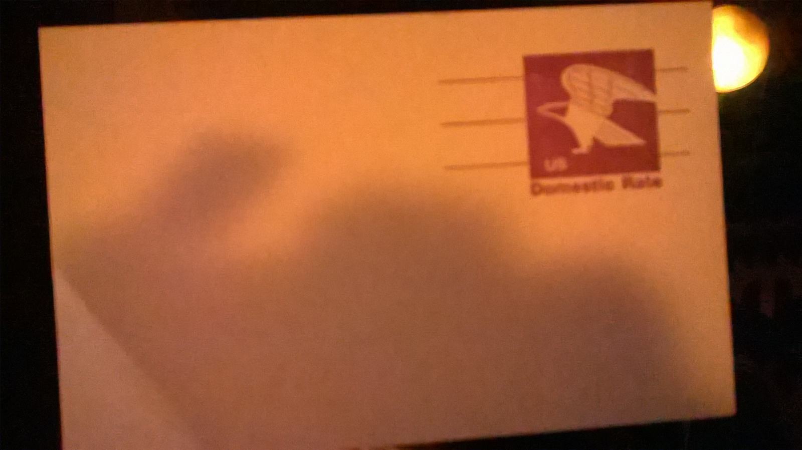 stara americka kuverta - domestic rate