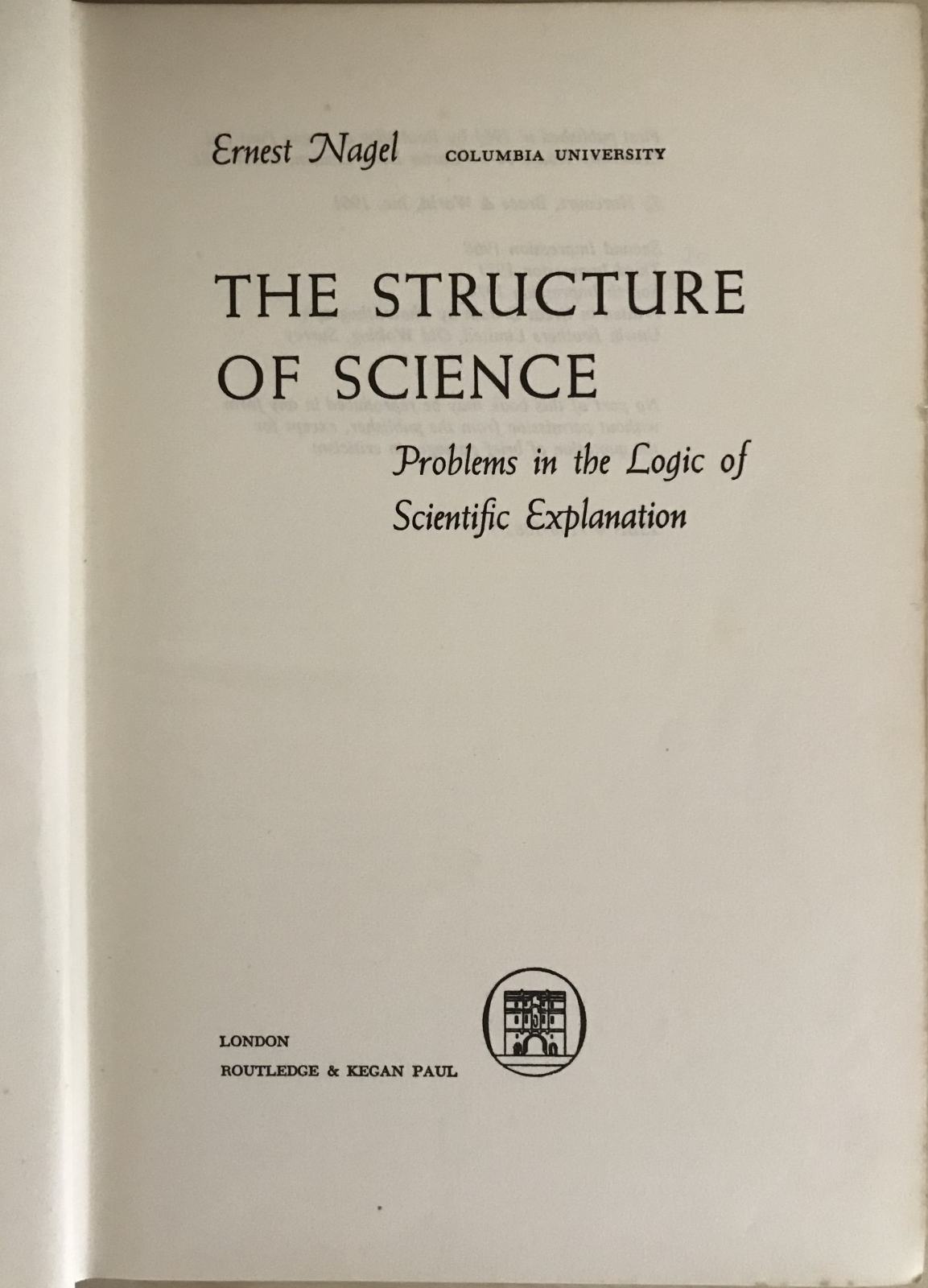 Nagel,Ernest:The Structure of Science