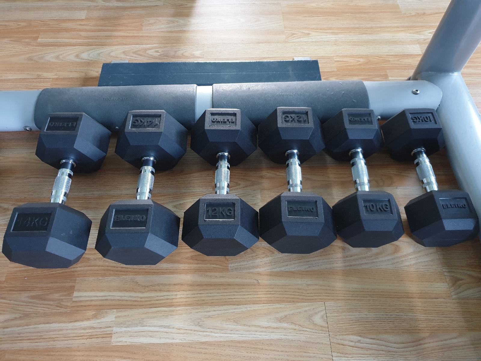 Eleiko hex bučice u paru 10kg, 12kg i 14kg