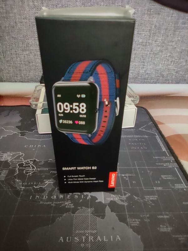 Pametni sat Lenovo Smartwatch S2, Red/Blue Strip