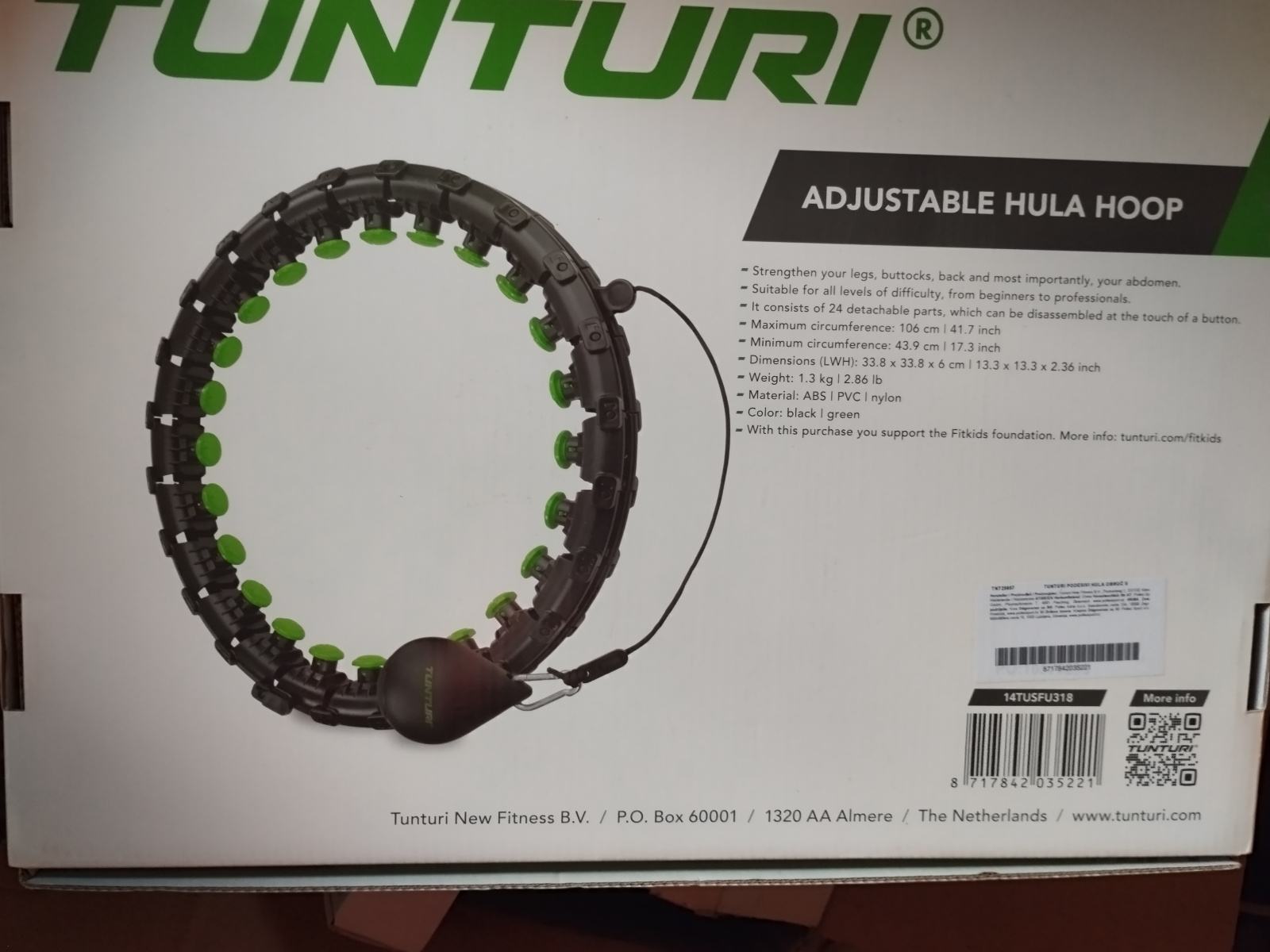 Hulla hoop sa utegom podesivi TUNTURI