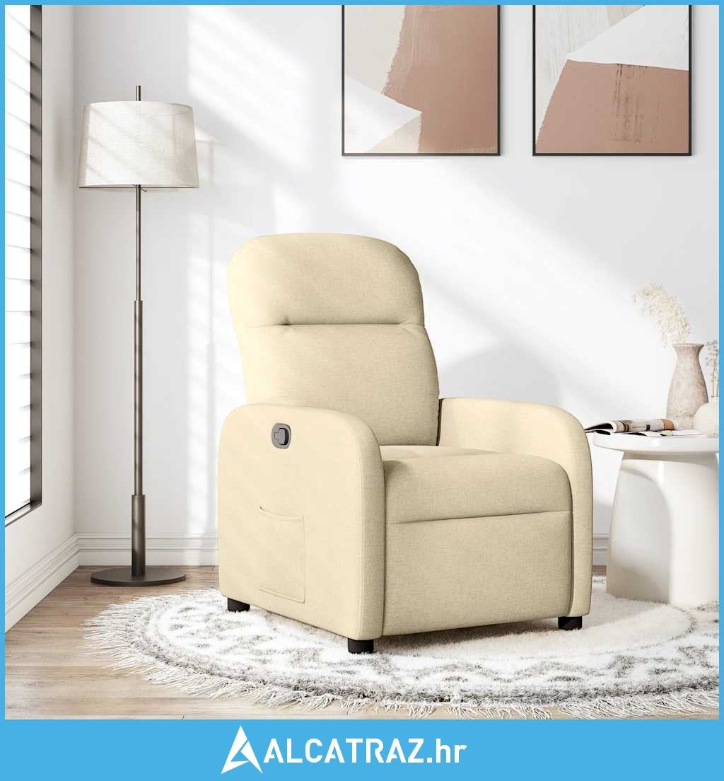 Naslonjač od tkanine krem - NOVO