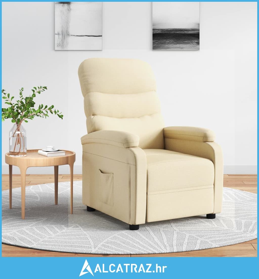 Naslonjač od tkanine krem - NOVO