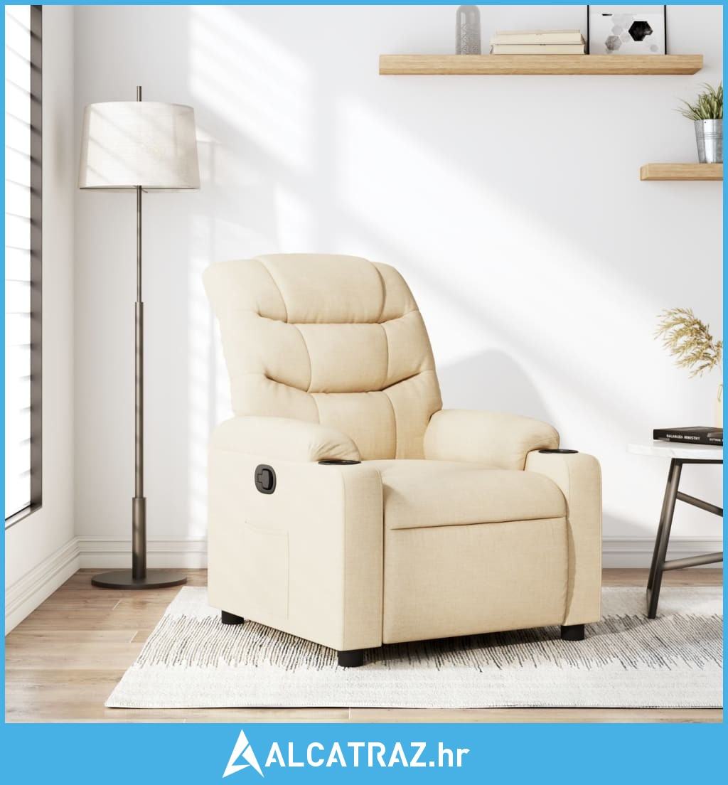 Naslonjač od tkanine krem - NOVO