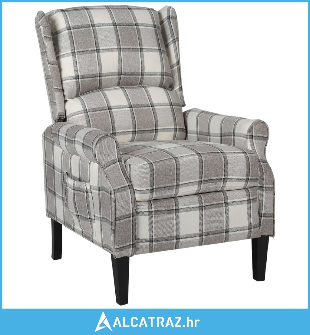 Naslonjač od tkanine sivi - NOVO