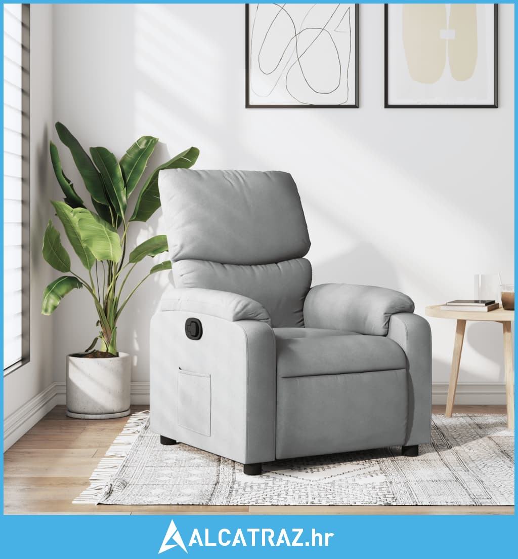 Naslonjač od tkanine svjetlosivi - NOVO