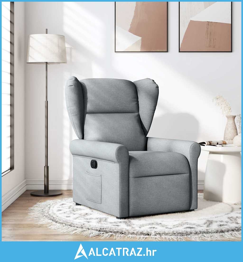 Naslonjač od tkanine svjetlosivi - NOVO