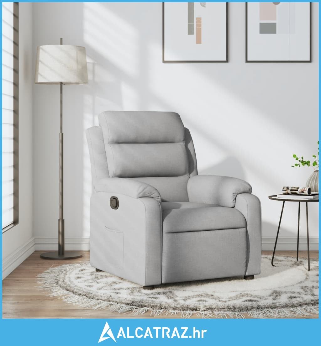 Naslonjač od tkanine svjetlosivi - NOVO