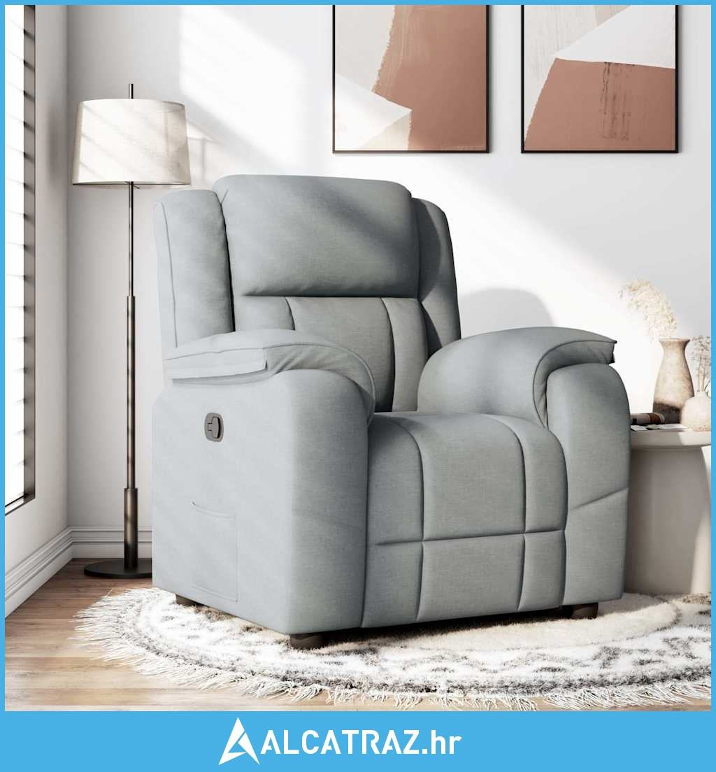 Naslonjač od tkanine svjetlosivi - NOVO