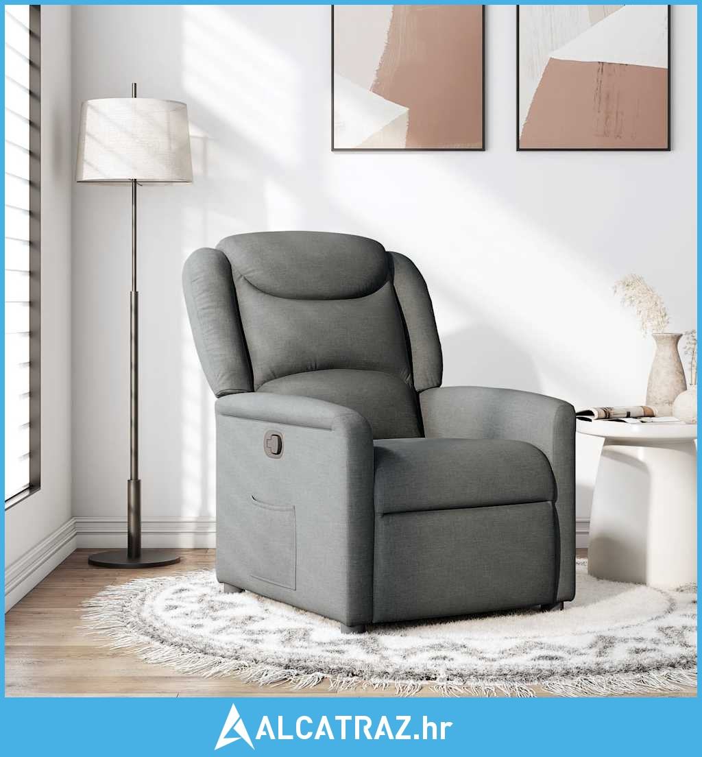 Naslonjač od tkanine tamnosivi - NOVO