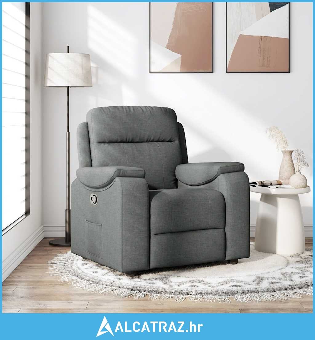 Naslonjač od tkanine tamnosivi - NOVO