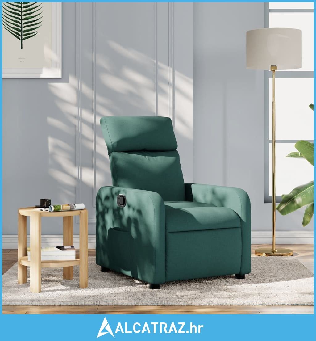 Naslonjač od tkanine tamnozeleni - NOVO