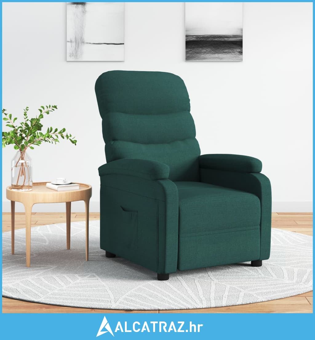 Naslonjač od tkanine tamnozeleni - NOVO