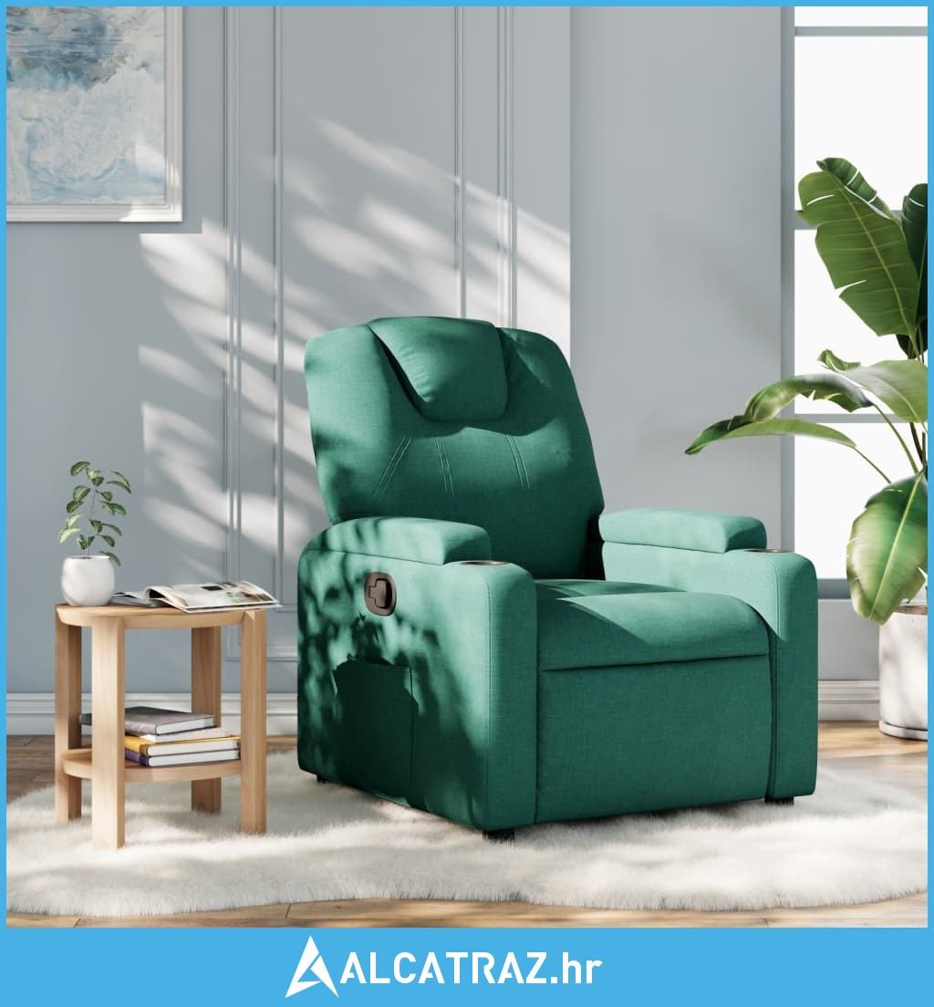 Naslonjač od tkanine tamnozeleni - NOVO