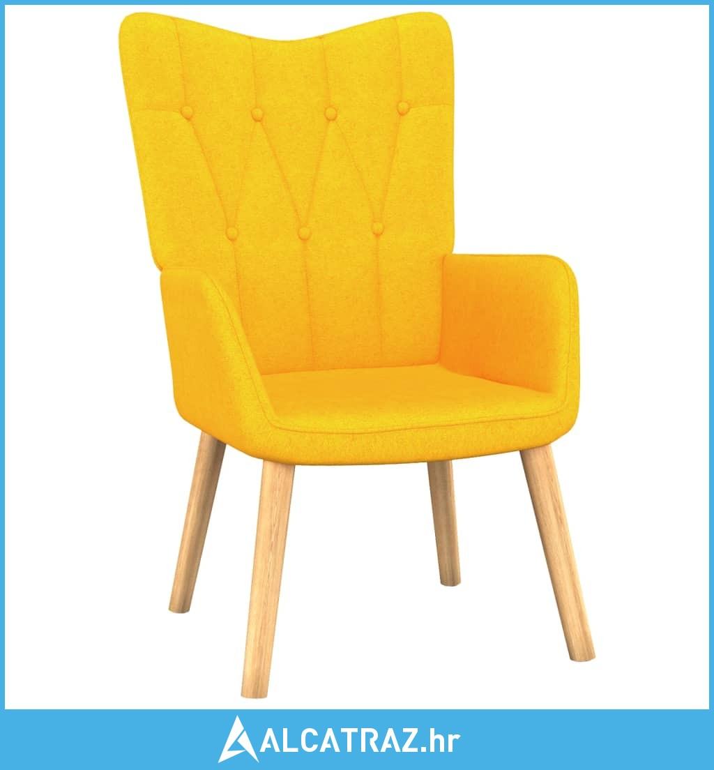 Stolica za opuštanje boja senfa od tkanine - NOVO