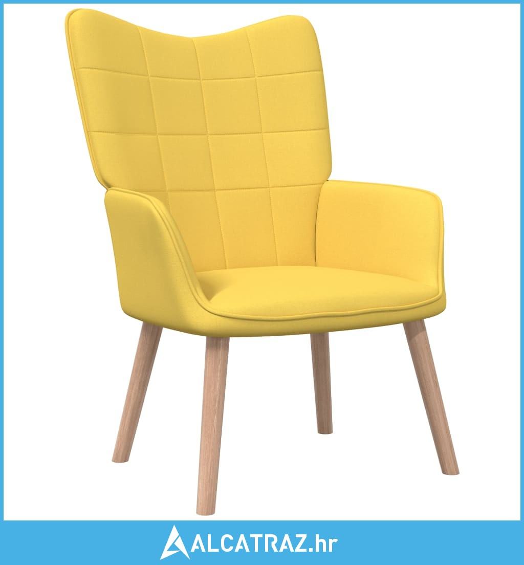 Stolica za opuštanje od tkanine boja senfa - NOVO