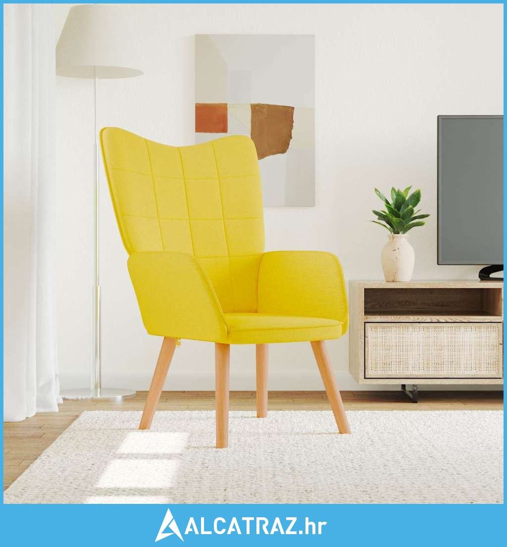Stolica za opuštanje od tkanine boja senfa - NOVO