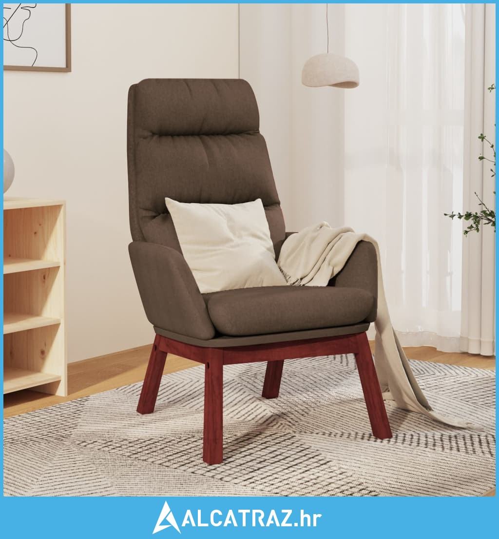 Stolica za opuštanje od tkanine smeđesiva - NOVO