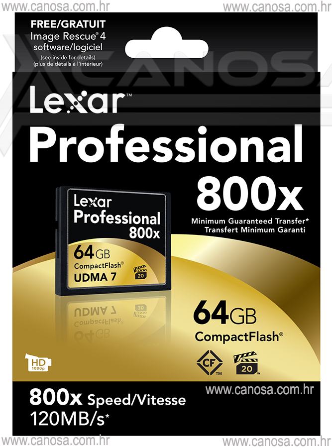 Lexar CF Compact Flash UDMA 7 64GB 800X 120mb/s