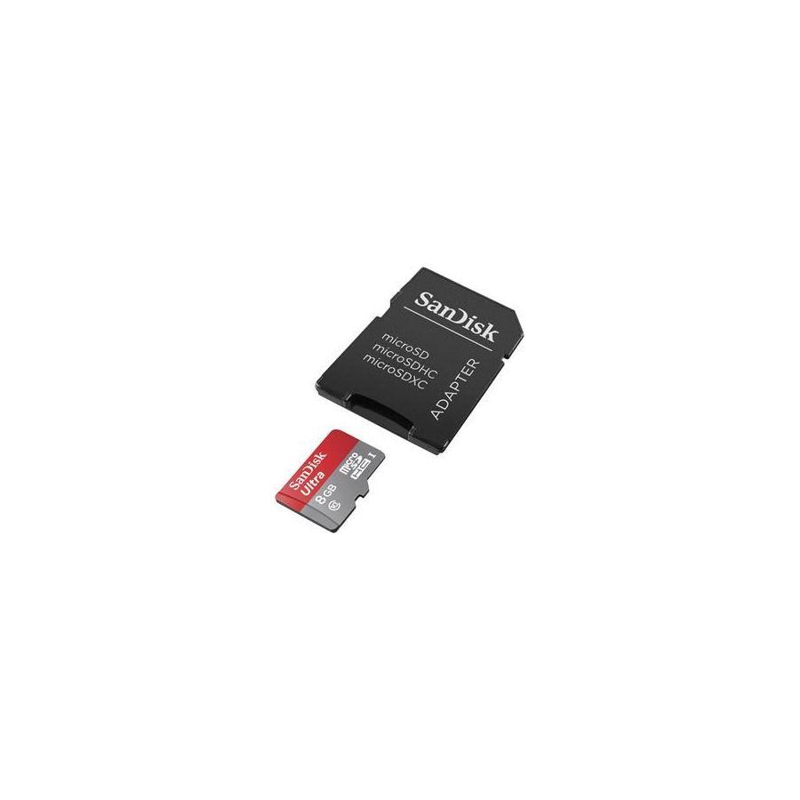 SanDisk Ultra microSDHC 8GB + SD Adapter 48MB/s Class 10