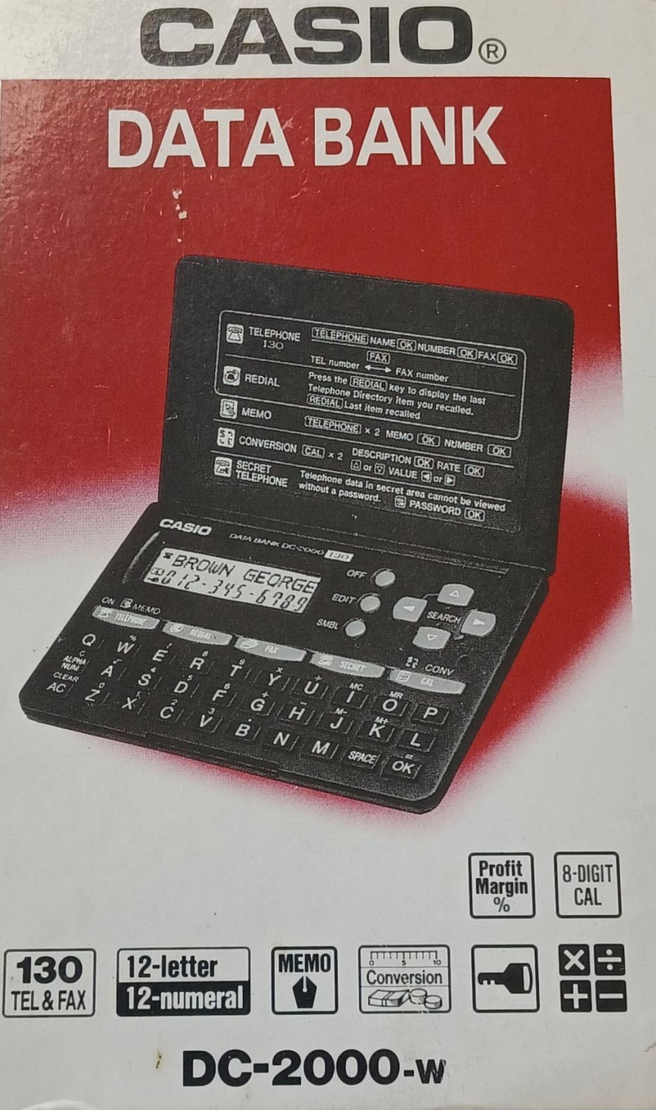 CASIO Data Bank DC-2000-w