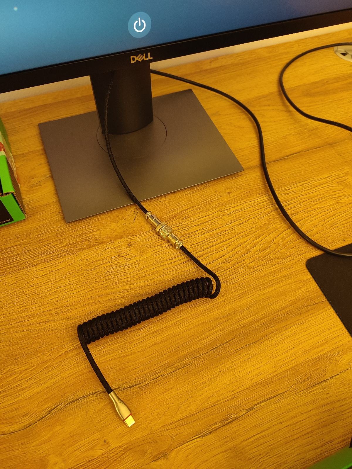 USB C Coiled Braided kabel