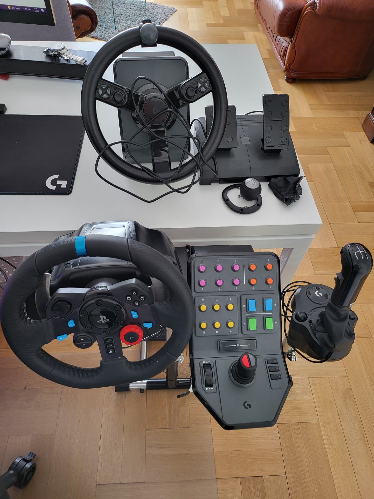 Logitech G29+wheel stand pro+Almar SKRS shifter+logitech heavy bundle