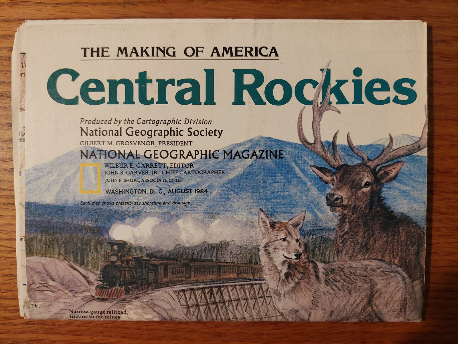 CENTRAL Rockies -National Geographic Magazine/Washington, D.C. , 1984.