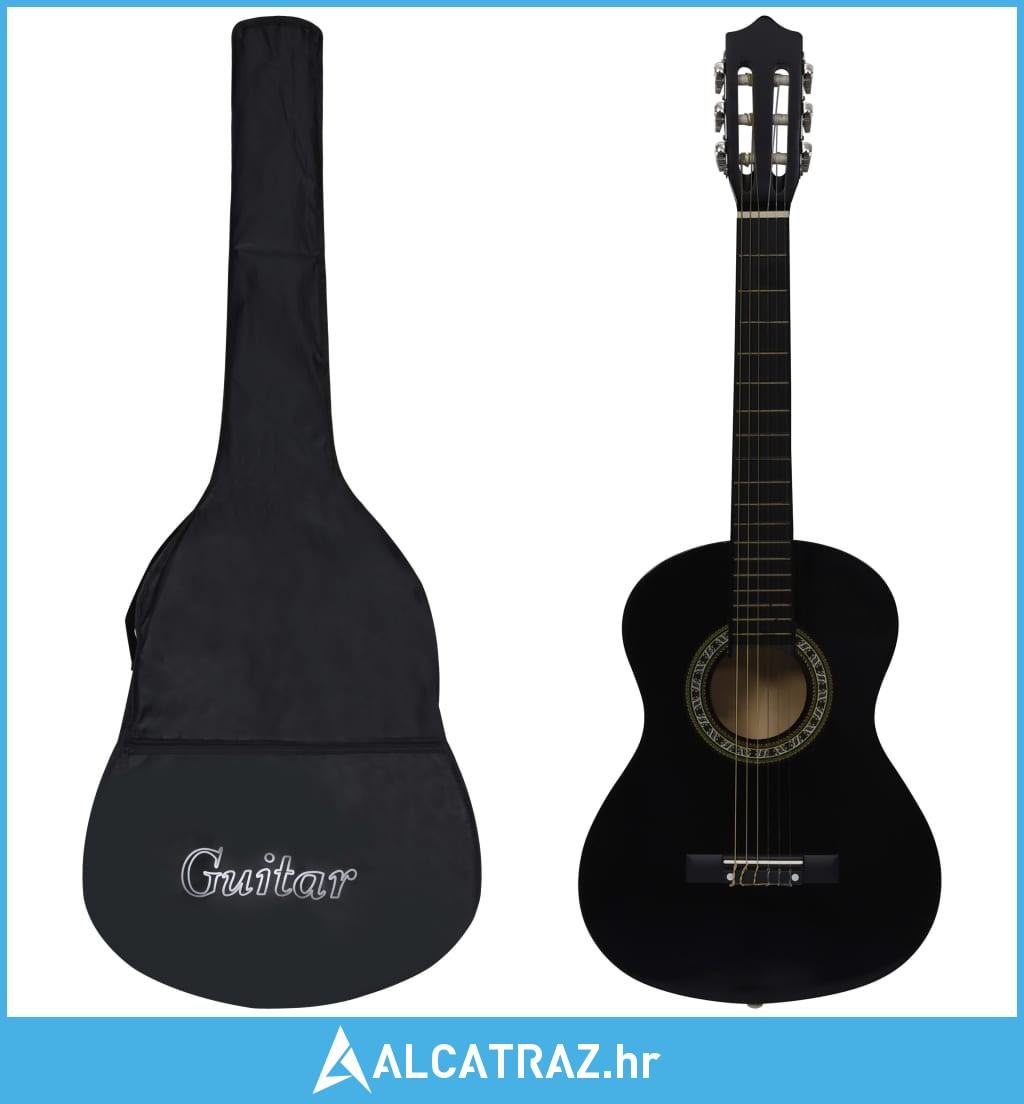 Klasična gitara za početnike i djecu s torbom crna 1/2 34 - NOVO
