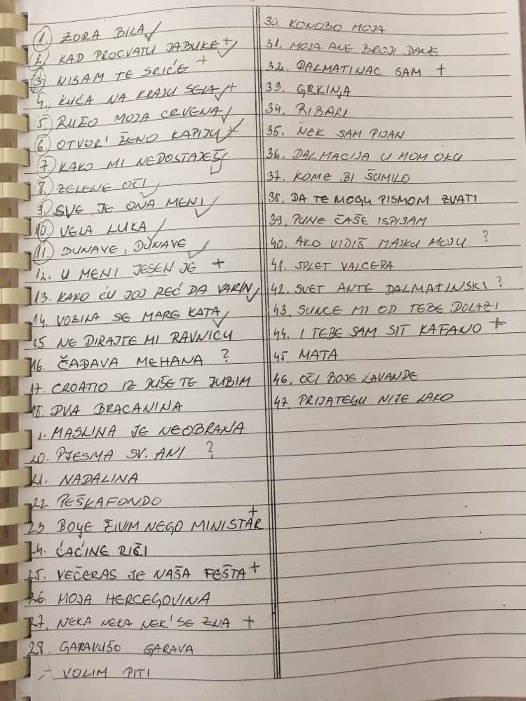 Note za harmoniku - Zbirka od 90 pjesama