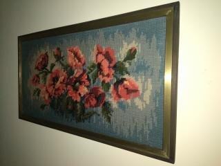 Goblen Makovi, rađen vunom