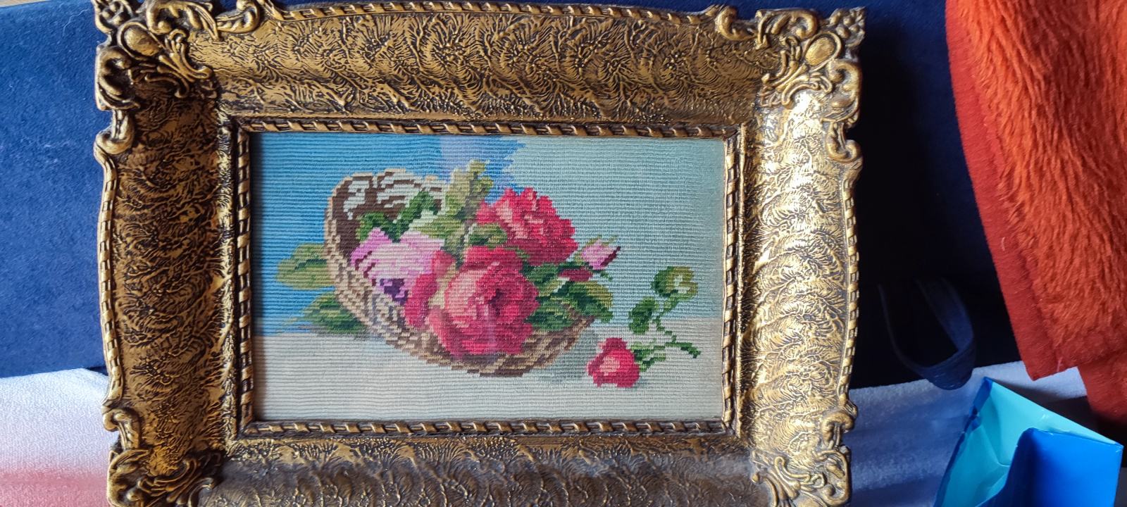 Goblen ruže u košari Wiehler