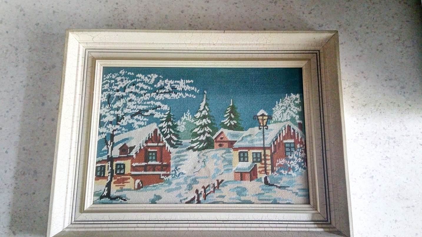 Goblen Zimska idila - uokviren - 42 x 32 cm - SNIŽEN