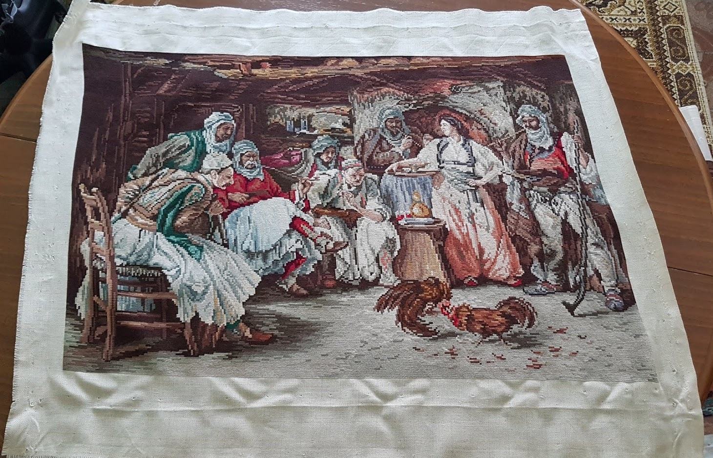 Wiehler goblen, Borba pijetlova