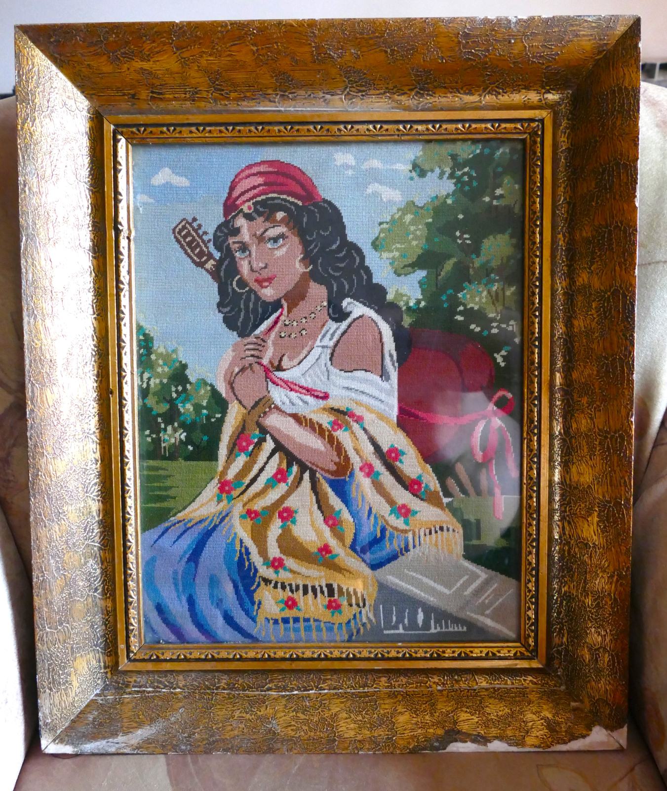 Wiehlerov goblen: Ciganka s gitarom